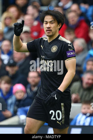 Japanese soccer player Shinji Okazaki attends a press conference to ...