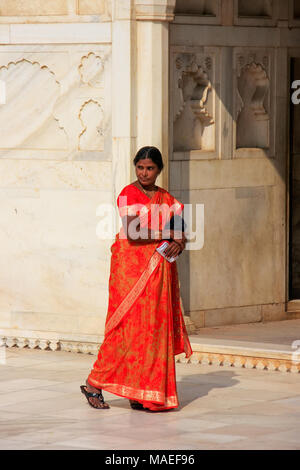 Woman walking in Khas Mahal, Agra Fort, Uttar Pradesh, India Stock ...