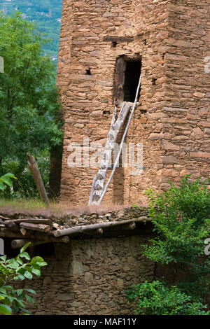 Tibetan house and watchtower, Moluo Village, Suopo, Danba County, Garze ...