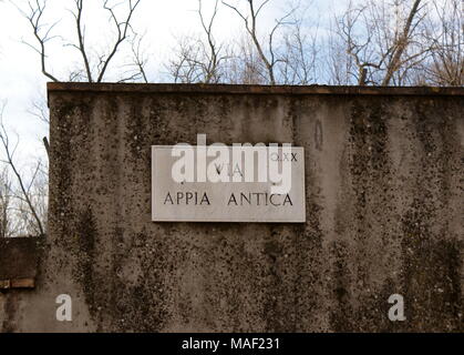 Via Appia Antica street sign Stock Photo - Alamy