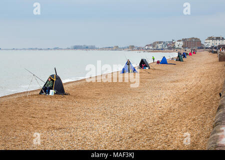 Fisherman on Hythe beach, Kent, UK Stock Photo - Alamy