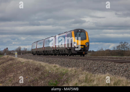 CrossCountry Class 221 Voyager diesel train approaching Leamington Spa ...