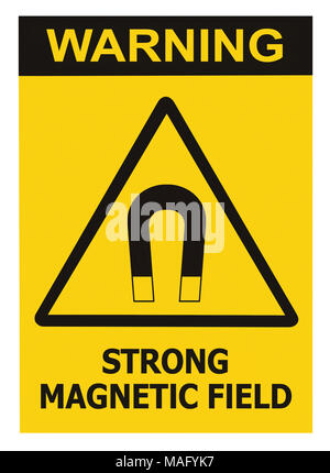 Magnetic Field warning sign Stock Photo - Alamy