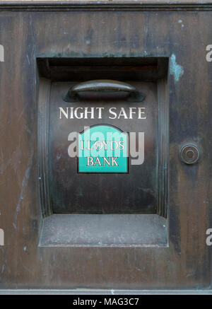Lloyds bank night safe Stock Photo - Alamy