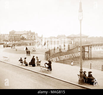 Pier entrance, Morecambe, Victorian period Stock Photo - Alamy