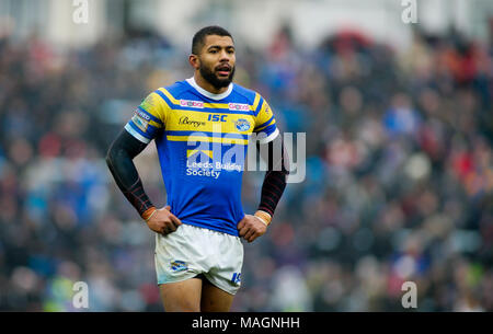 Leeds, UK, 2 April 2018. Betfred Super League rugby, Leeds Rhinos v ...