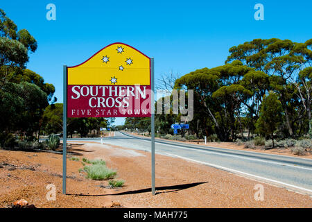 Southern Cross Town Sign - Australia Stock Photo - Alamy