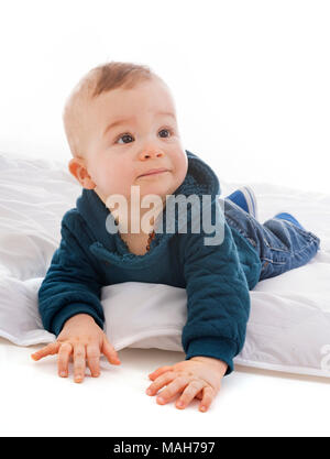 human baby in front of white background Stock Photo - Alamy