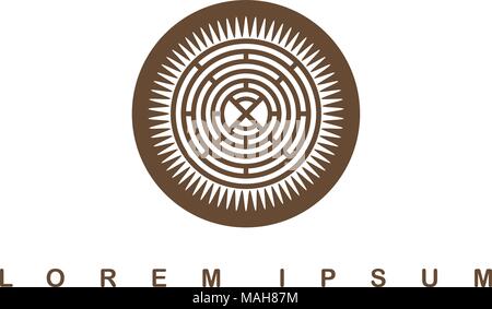 round circle native tribe sign symbol logo vector Stock Vector Image ...