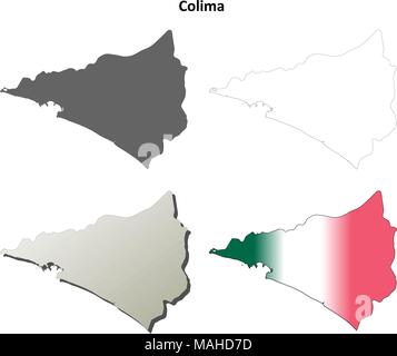 vector map of the Mexican state of Colima Stock Vector Image & Art - Alamy