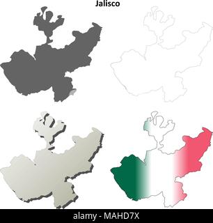 vector map of the Mexican state of Jalisco Stock Vector Image & Art - Alamy