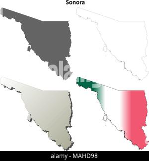 Sonora blank outline map set Stock Vector Image & Art - Alamy