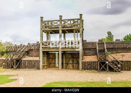 The Lunt Fort, a recreation of a Roman camp near Coventry Stock Photo ...