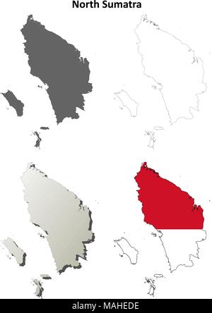 Map of North Sumatra, a province of Indonesia Stock Vector Image & Art ...