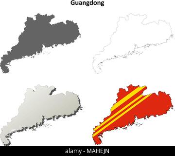 Map of Guangdong, a province of China Stock Vector Image & Art - Alamy