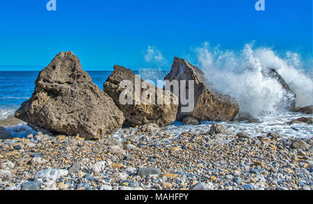 Trow Rocks at South Shields, UK Stock Photo - Alamy