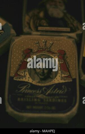 Sepia Still / Retro Food Labelling - 1930s Vintage Sardine Cans, Lester ...