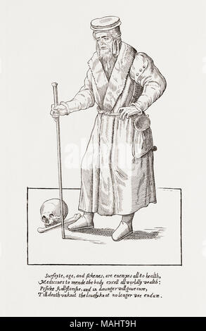 William Bullein, English physician and cleric, c.15151576. Bearded man ...