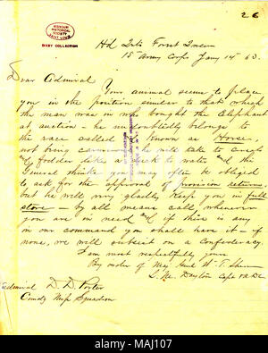 Letter from L. M. Dayton, headquarters, Forest Queen, 15th Army Corps ...
