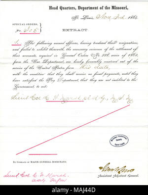 Special Orders, No. 305, Head Quarters, Department of the Missouri, St ...