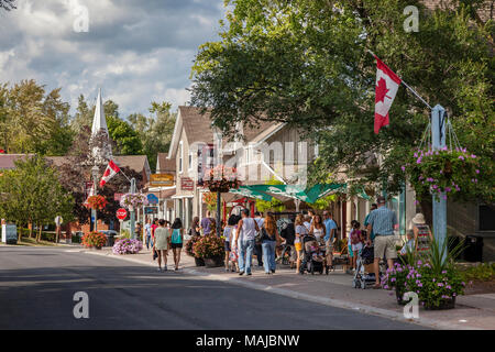 Street life on the historic Main Street of Unionville, Ontario Stock ...