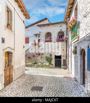 Scenic sight in Opi, rural village in Abruzzo National Park, province ...