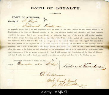 Ferdinand Varrelman swears an oath of allegiance to the United States ...