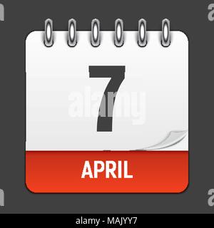 April 5 Calendar Day or Calender Date for Deadline & Appointment Stock ...