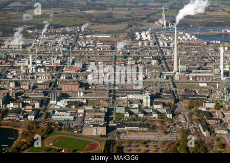 Aerial view, Marl Chemical Park formerly Hüls AG chemical plants in ...