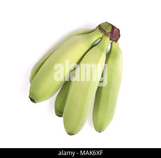 Small tropical banana cluster isolated on white Stock Photo - Alamy