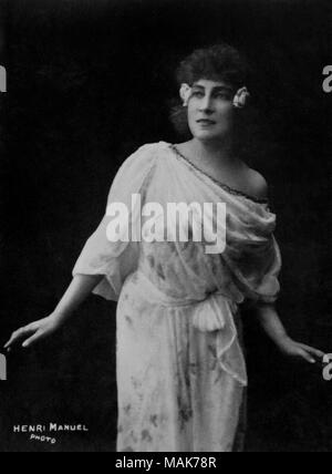 GEORGETTE LEBLANC (1869-1941) French operatic soprano in the role of ...