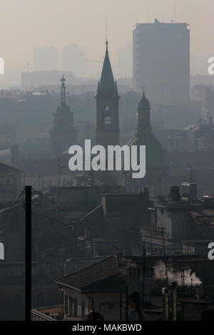 Smog and pollution in Milan, Italy Featuring: atmosphere Where: Milan ...