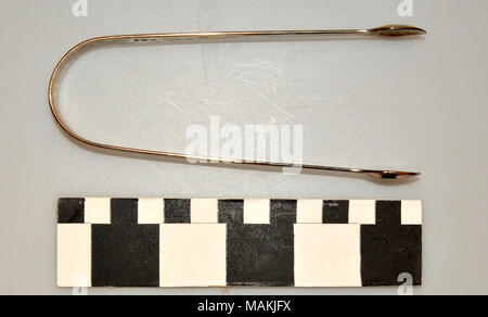 Sugar Tongs (England); Made by William Esterbrook; silver, gilding ...
