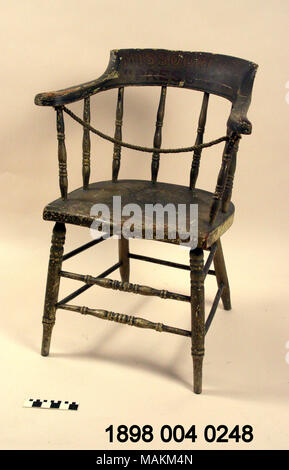 This Windsor style fireman's chair from St. Louis Fire Co. No. 4 ...