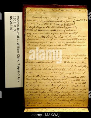 Voorhis Journal No. 3, part of the Clark Family Collection, documents ...