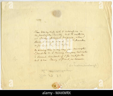 Letter to George William Featherstonhaugh Stock Photo - Alamy