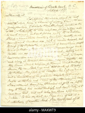 Letter to George William Featherstonhaugh Stock Photo - Alamy