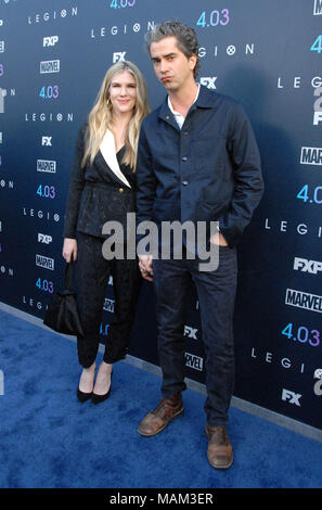 Lily Rabe and Hamish Linklater at FX's "Legion" Season 2 Premiere held ...