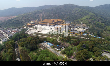 Aerial lingshan Buddha scenic spot Stock Photo - Alamy