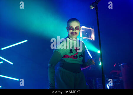 Norway, Oslo - April 3, 2018. The Swedish singer and songwriter Fever ...