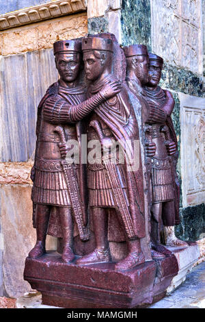 Sculpture of The Tetrarchs at the corner of Saint Mark's Basilica in ...