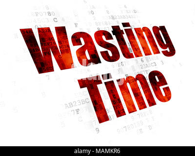Time concept: Wasting Time on Digital background Stock Photo - Alamy
