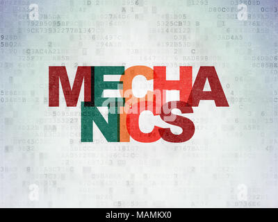 Science concept: Mechanics on Digital background Stock Photo - Alamy