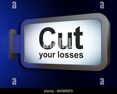 Finance concept: Cut Your losses on puzzle background Stock Photo - Alamy