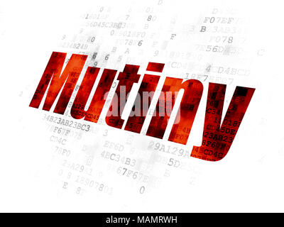 Political concept: Mutiny on Digital Data Paper background Stock Photo ...