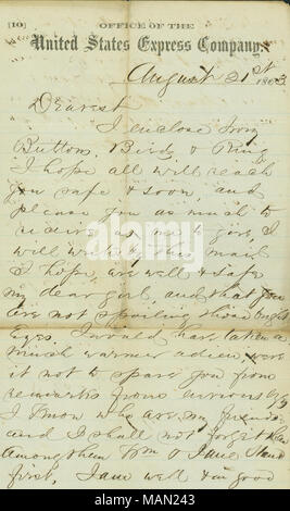 Title: Note from James E. Love, Libby Prison Hospital, Richmond ...