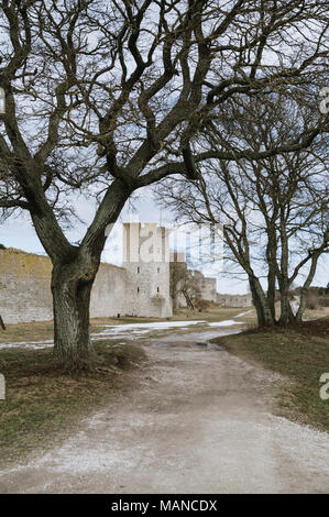 Winter in Visby on the island of Gotland in the Baltic Sea Stock Photo ...
