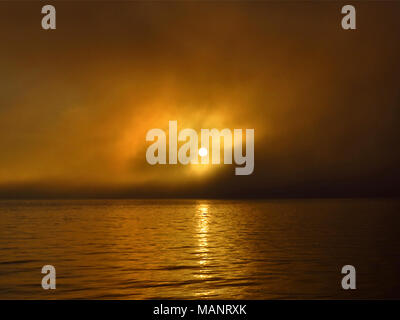 Winter Solstice 2016 Sunset at Columbia River Stock Photo - Alamy