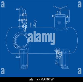 Sketch industrial equipment Stock Photo - Alamy