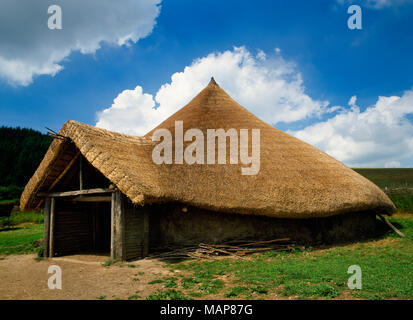 Thatched round house iron age alternative building Aberdaron Lleyn ...